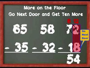 "Go Next Door" subtraction with regrouping song by EDROCKER