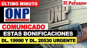 ONP : atención jubilados Estas bonificaciones te paga ONP, Ley de allanamiento de juicio /Comunicado https://www.youtube.com/watch?v=6ju-ym6y54o&t=1s&ab_channel=MINDYPer%C3%BAenVisto | Aprende Diseños | Facebook
