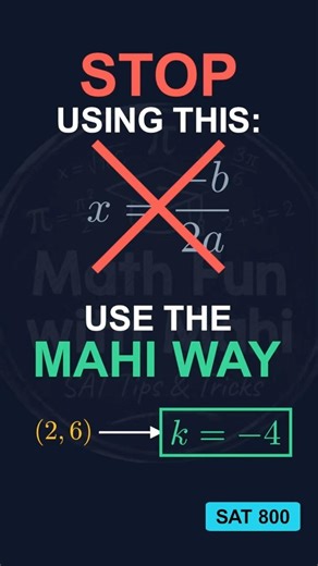 Stop Solving SAT Parabola Like This! ❌