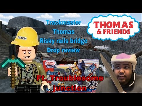 Trackmaster Thomas Risky rails bridge drop review. Ft troublesome junction!!!