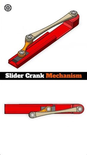 Understanding Simplest Slider Crank Mechanism for rotary to linear motion📌👍#slider #crank #mechanism