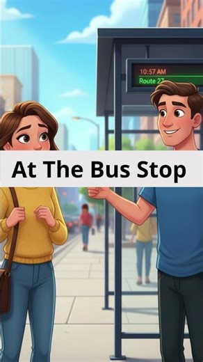 At The Bus Stop | English Conversation for Beginners #englishforbeginners #dailyenglish