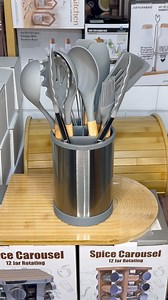 Porte -outils rotatif en acier inoxydable #decoration #kitchen #vaisselle | Dar Nada Déco