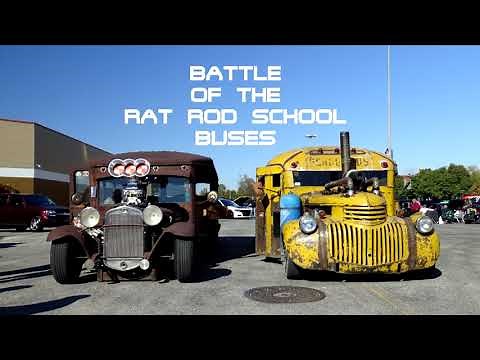 BATTLE OF THE RAT ROD SCHOOL BUSES - RIDES 4 RUGRATS