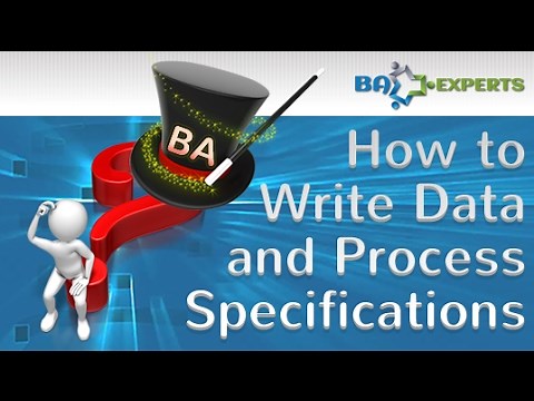 How To Write Data and Process Specifications
