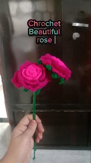 chrochet beautiful rose flower#shorts #shortvideo #crochet#crochetflower #handmade#flowers#chrochet