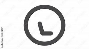 Clock animation for social media, presentations, videos, websites, etc. No background, Alpha channel