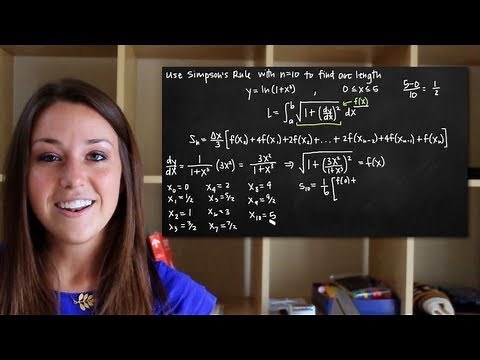 Arc length - simpson's rule (KristaKingMath)
