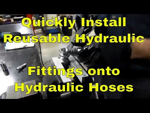 How to Quickly Install JIC or BSP Reusable Hose Fittings onto Hydraulic Hoses