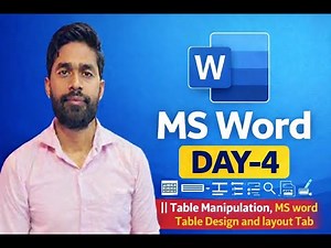 MS Word Table function || MS Word Table Manipulation || Create a bill using Table option in ms word