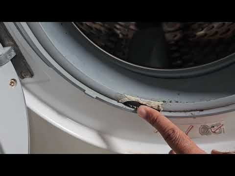 Repair door gasket/seal /bellow on a front load washing machine any washing machine gasket #shorts