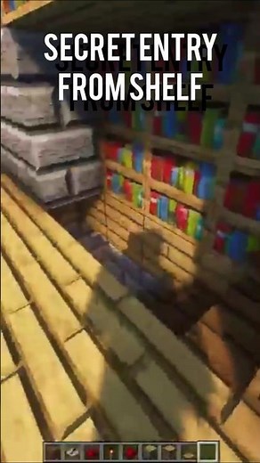Minecraft Secret Bookshelf Entrance | Hidden Door Tutorial