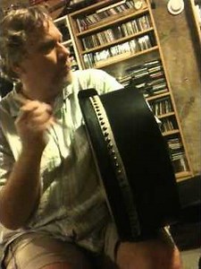 Kip on a borrowed Seamus O'Kane Band Tensioner Bodhran