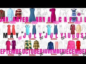 ALL Burda 2022 Line Drawings with Classical Music | Sewing Inspiration for Your Sewing Plans