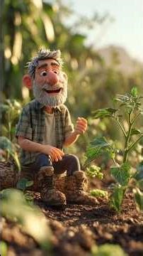 बूढ़ा आदमी ने की सीमला मिर्च का खेती || #ai #aicartoon #animation #cartoon ||