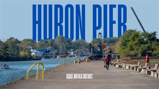 We're at the Huron West Pier in Huron, Ohio making repairs to the pier that has been holding strong in the community since 1901. Anticipating completion in Spring 2026, we're installing 750ft of steel sheet pile to protect the existing concrete pier and underlying timber crib. The #BuffaloDistrict is committed to providing repairs that will protect the pier while ensuring visitors and members of the community continue to have this great place to walk, recreate, and enjoy the waterfront. #USACE #