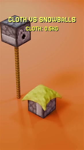 Minecraft cloth simulation 👖 ❄️ #satisfying #minecraft #blender