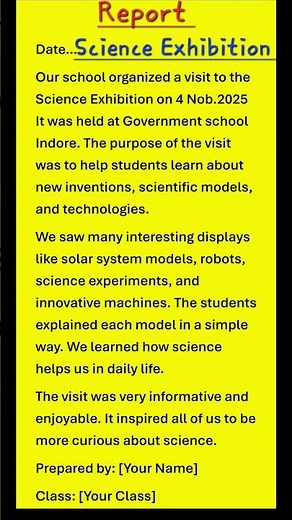 science exhibition report writing ll report on science exhibition writing ll #Science