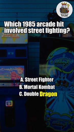 Which 1985 arcade hit involved street fi? Test your knowledge with this quick trivia challenge from The King of TrivAI! Part of our 100-question series designed to sharpen your mind in under 60 seconds — fun, fast, and educational. 🎯 Play. Learn. Repeat. 👑 Subscribe and become part of the trivia kingdom! 👉 New trivia Shorts daily! #Trivia #Quiz #FunFacts #QuickQuiz #EducationalShorts #Shorts #DailyTrivia #SmartQuiz #AITrivia #TheKingOfTrivAI | The King of Trivai