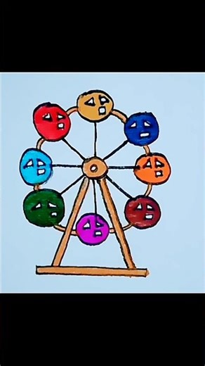 How to draw merry-go-round||নাগরদোলা অঙ্কন ||merry-go-round easy art||SUBSCRIBE for more..