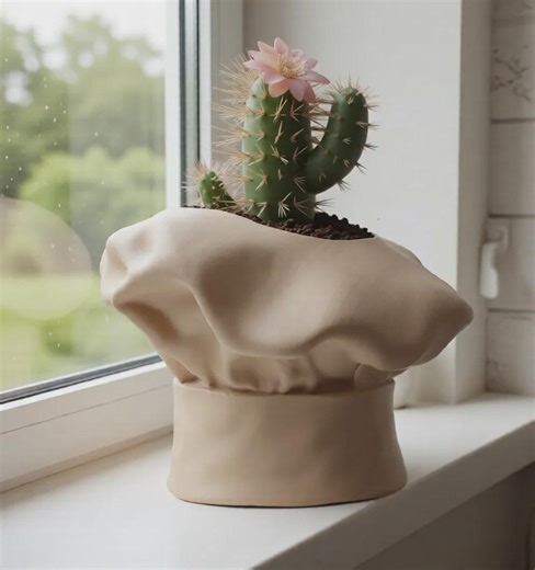 Chef Hat Planter – 3D Printed STL File, Chef Cap Pot (digital Download) - Etsy