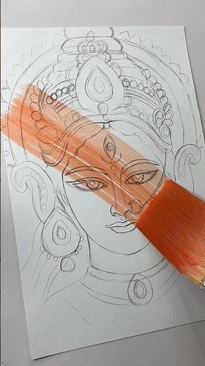 Maa Durga Drawing ✨ Navratri 2025 Special | Navratri Art Shorts🔥 #shorts #draw #durgapuja #navratri