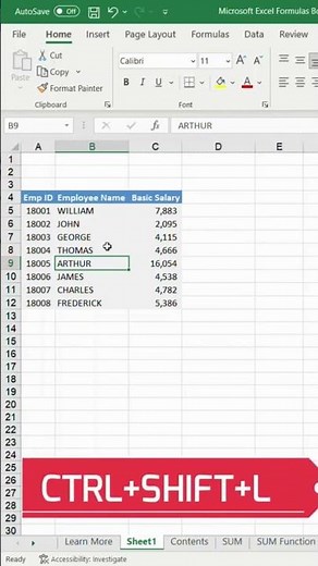 How to Sort Your Data in Excel? Ascending Order. #excel #excelhacks