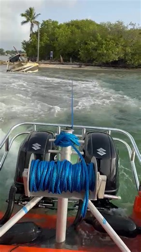 379K views · 2.4K reactions | This is how we got her aground high enough on the island to dewater her with gunwales out. Sling attached to a pulley around a fat tree. Tow line from towboat through pulley to sunk boat and... PULL! | Fast Response Marine Towing & Salvage | Facebook