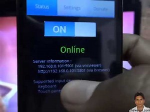 Hindi - view control Android screen on computer via wifi vnc server