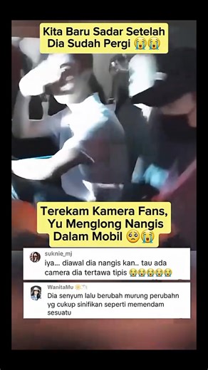 SECONDS BEFORE YU MENGLONG DIED HE SIGNIFIED BY CRYING THAT MAYBE YU HAD SOMETHING BUT COULDN'T EXPRESS IT IN PUBLIC THIS IS THE MOMENT ON SEPTEMBER 8TH: WHEN RECORDED BY YU MENGLONG'S FANS' CAMERA, YU MENGLONG WAS SEEN TO BE CRYING BUT IN ORDER TO MAINTAIN HIS FANS' FEELINGS, YU MENGLONG PRETENDED TO STAY SMILE SO THAT HIS FANS WOULD NOT WORRY ABOUT HIM TOO MUCH. FANS ONLY REALIZED AFTER HIS DEPARTURE THAT YU MENGLONG HAD LEFT A SIGN OR MESSAGE. FANS THEMSELVES ALSO DIDN'T KNOW WHAT WOULD ACTUA