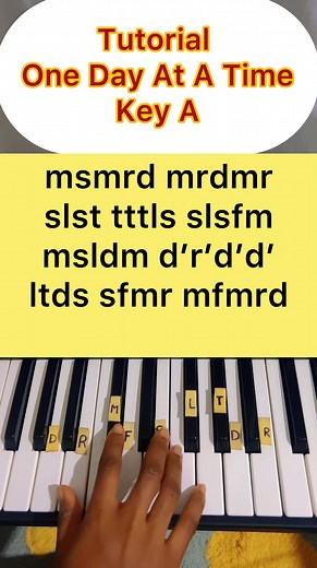 One Day At A Time: Piano tutorial/Sofa Notes. keyA. #sofanotes #followers #reels #hymn #pianotutorial #public #fyp #viral #hiddentreasuresounds #simplepianolessons #sofanotes #viralvideos #instrumental #fypage #for #foryoupage #foryou #trending