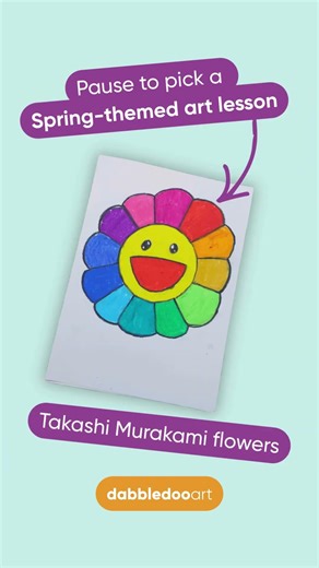 Pause to pick a Spring-themed art lesson to try with the kids 🪻