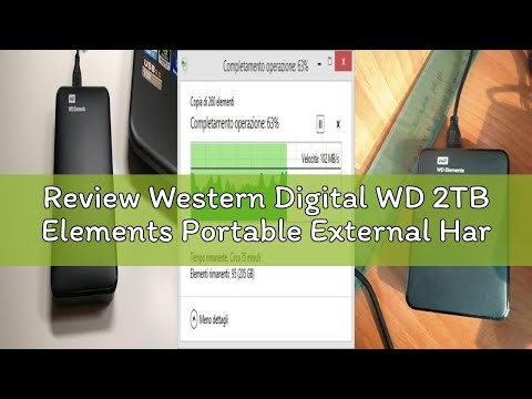 Review Western Digital WD 2TB Elements Portable External Hard Drive HDD, USB 3.0, Compatible with PC