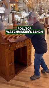 Fantastic 19th century rolltop watchmaker/jeweler’s bench with original Victorian pulls available for sale at our NYC showroom! One of the best we’ve ever seen. Give us a call or send us a message to purchase! 📍333 W 52 St., New York, New York 🌐 ogtstore.com 🚛Shipping available everywhere 📐44 in. W x 25 3/4 in. D x 49 1/2 in. H (39 in. H work surface) #oldegoodthings #antiques #antiquestore #antiqueshop #antiquefurniture #interiordesign #architecturalsalvage #jeweler #jewelersofinstagram #je