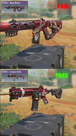 Free Vs Paid Epic ICR-1 in CODM 💀