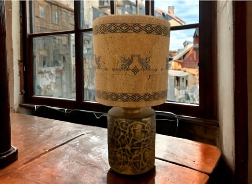 Handmade Cork Table Lamp – Natural Handmade Design, Warm Light for Home - Etsy