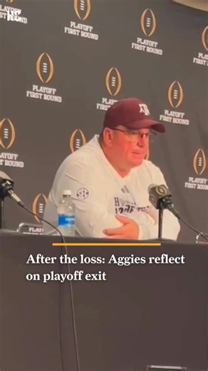 Houston Chronicle on Instagram: "Texas A&M’s season came to a close Saturday night at Kyle Field after a 10–3 loss to Miami in the first round of the College Football Playoff. After the game, head coach Mike Elko addressed the Aggies' early exit after carrying national championship expectations deep into December.⁠ ⁠ Read more analysis, quotes and postgame coverage at the link in our bio.⁠ ⁠ 📝: Houston Chronicle Sports⁠ 📹: Matt Young / reporter"