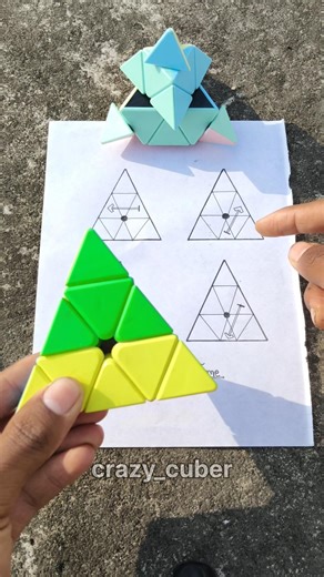 Pyramid cube solve in magic tricks 😮⚡#rubikscube #pyramidcube #trianglecube #new2026 #shorts #puzzle
