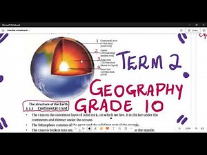 Geography Grade 10 The structure of the earth Term 2