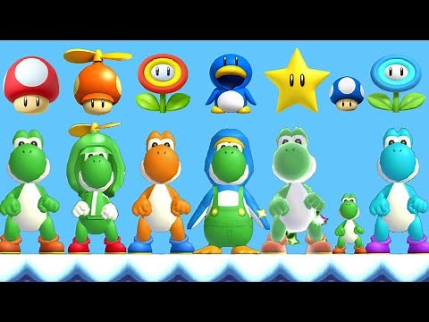 New Super Mario Bros Wii - All Yoshi Power-Ups