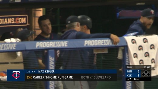 10K views · 288 reactions | Max Kepler snapped an 0-for-21 skid with three home runs off Trevor Bauer on this date in 2019. It was the 10th three-HR game in Twins history, and the second by Kepler—both in Cleveland! Spoiler: He homered in his next two at-bats off Bauer on July 13, for a total of five-straight! | The Twins Almanac | Facebook