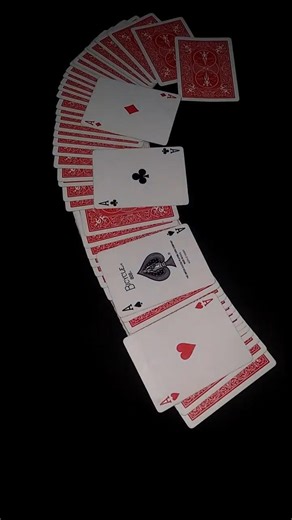 FOUR ACES CONTROL ON THE TOP OF DECK impressive card control#shorts#magic#bangla#tricks#money#diy