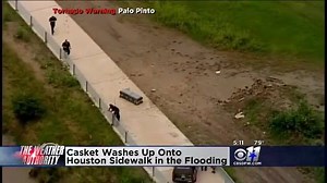 2.9M views · 6.4K reactions | VIDEO: A casket washed up onto the sidewalk in #Houston. #Flooding causing all kinds of problems in #Texas | CBS News Texas | Facebook