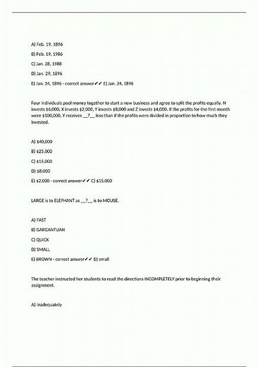 Latest Wonderlic Practice Exam Questions With Answers940 video