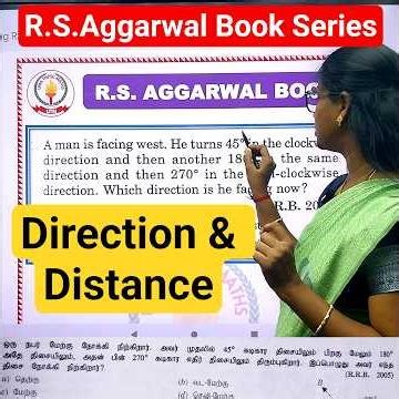 Different sum in Direction & Distance - R.S.Aggarwal book series | Logical Reasoning | UMA TNPSC