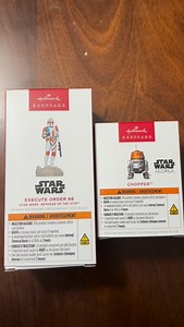 New ornaments I picked a couple months back #starwars #disney #clone #commandercody #chopper #christmas #ornaments #clonewars #rebels | Rick Figueroa