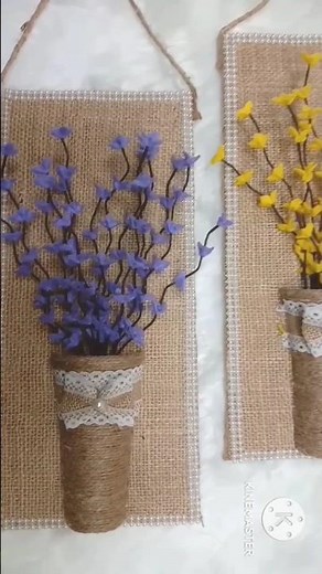 DIY Wall Hanging with Cardboard and Burlap ❤️