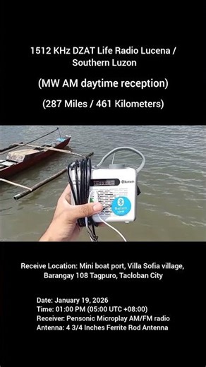 1512 KHz DZAT Life Radio Lucena / Southern Luzon daytime reception in Tacloban City
