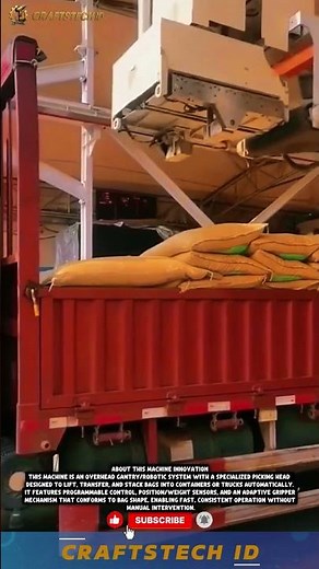 Automatic Bag Lifting & Stacking Machine — Smart Industrial Solution for Efficient Packaging #tech