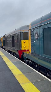 The trio leaving Dereham station on the Mid-Norfolk Railway. The two class 20 locomotives are owned by the ROMIC Group and are mainline registered and available for hire. | Adrian Watson